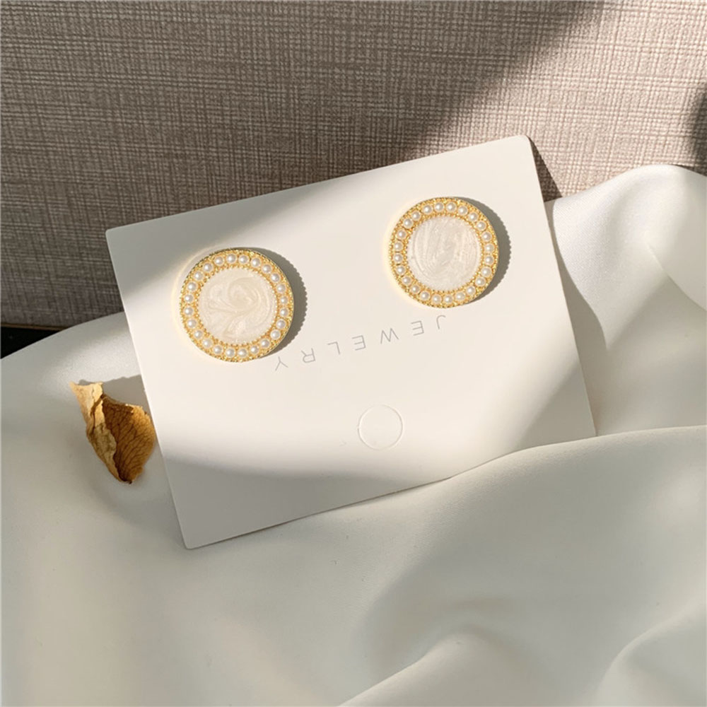 cod woman fashion retro Pearl Earrings wild elegant Personality mini ...