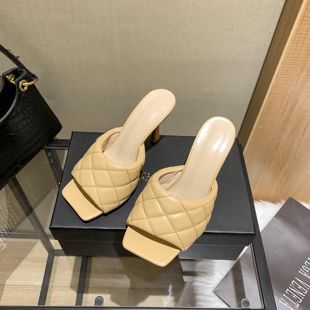 2021BV slippers high heel sandals Butterfly season new color bread ...