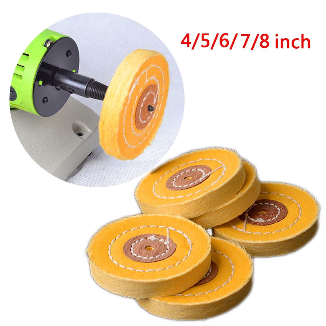 Polishing Wheel 3/4/5/6/7/8 inch Buffing Ornaments Hardware Metal Wood ...