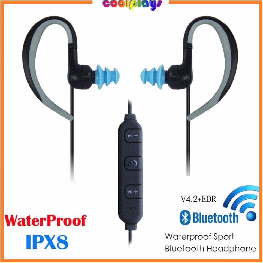 Coolplays IPX8 Waterproof Bluetooth Headphones For Swimming Wireless ...