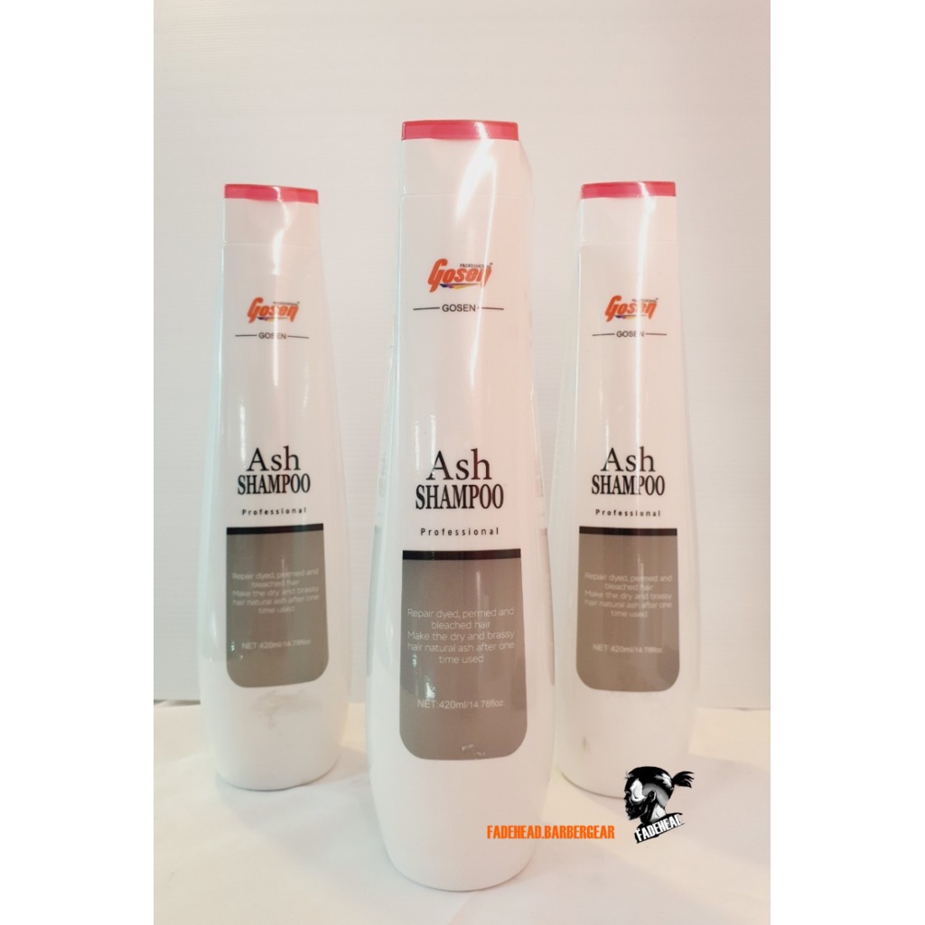 Gosen Ash Shampoo แชมพูโกเซ็น สำหรับทำสีเทา ( แชมพูสระเทา ) ปริมาณ 420 ...