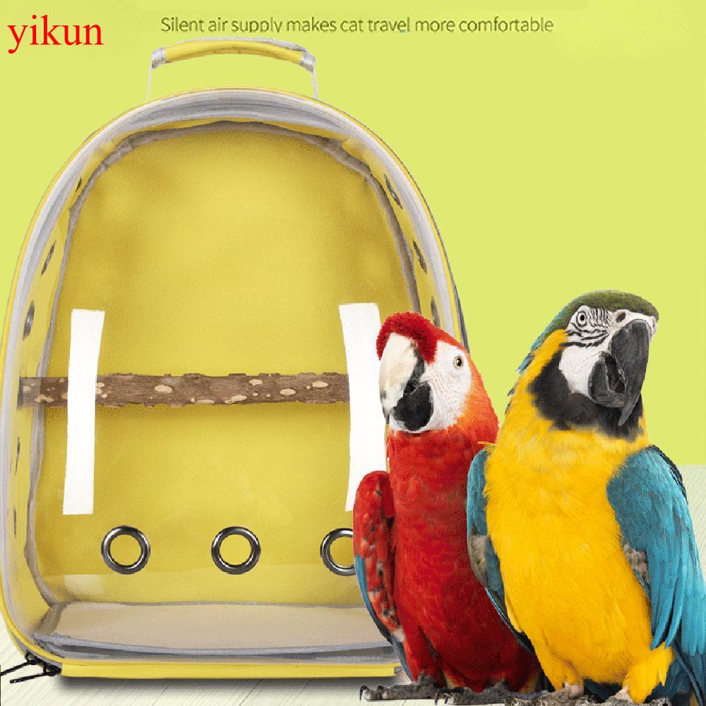 YIKUN Pet Parrot Carrier Bird Travel Bag Space Capsule Transparent ...