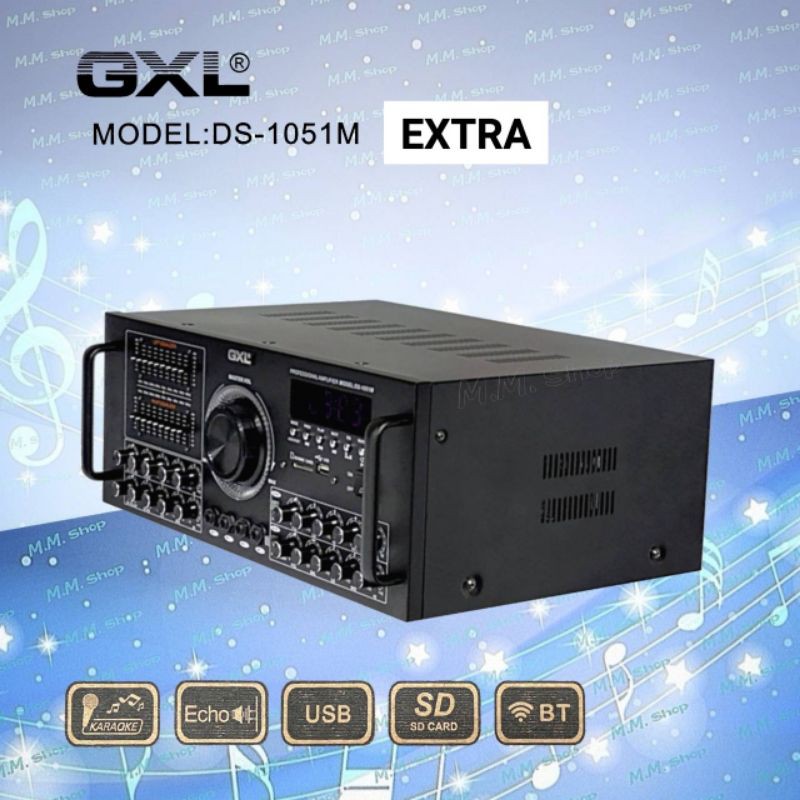 GXL เพาเวอร์แอมป์ ขยายเสียง รุ่น DS-1051M Stereo Amplifier Commercial ...
