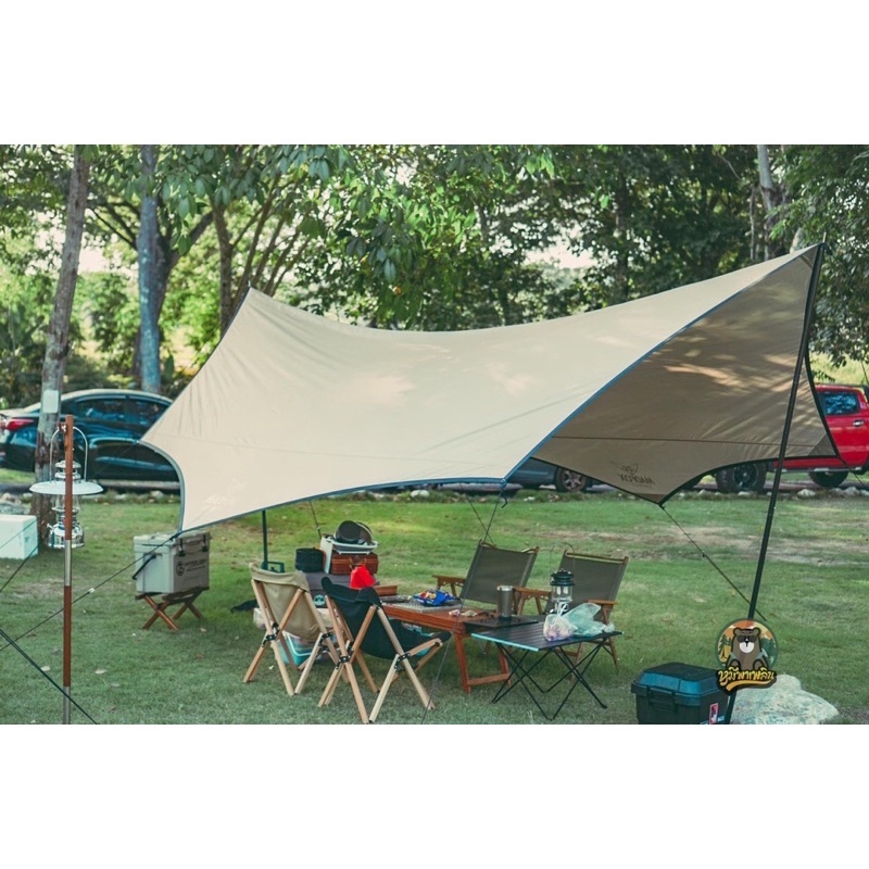 tarp MADFOX batwing 5x4.5 เมตร สีครีม สีดำ - madfox.rangsit - ThaiPick