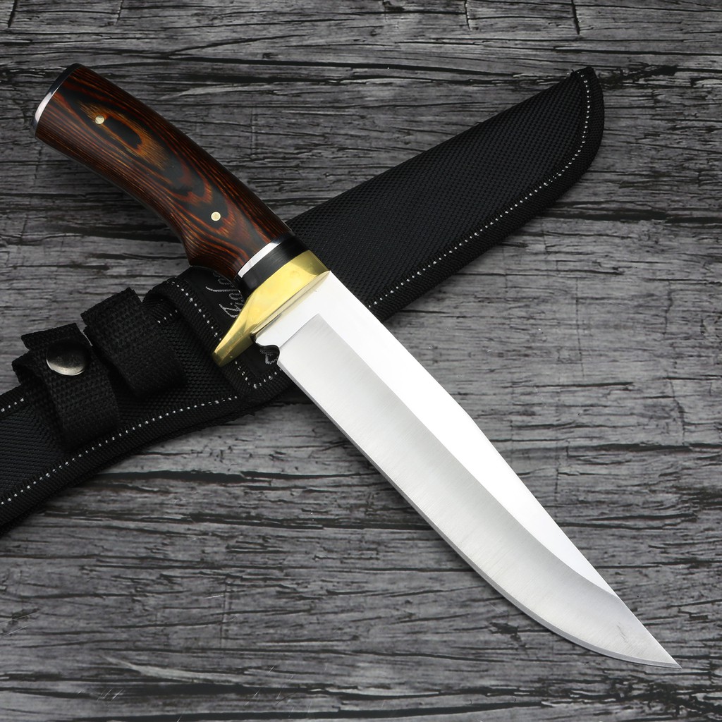 มีดเอนกประสงค์：Full Tang Fixed Blade Knife Wild Hunting Combat Retired ...