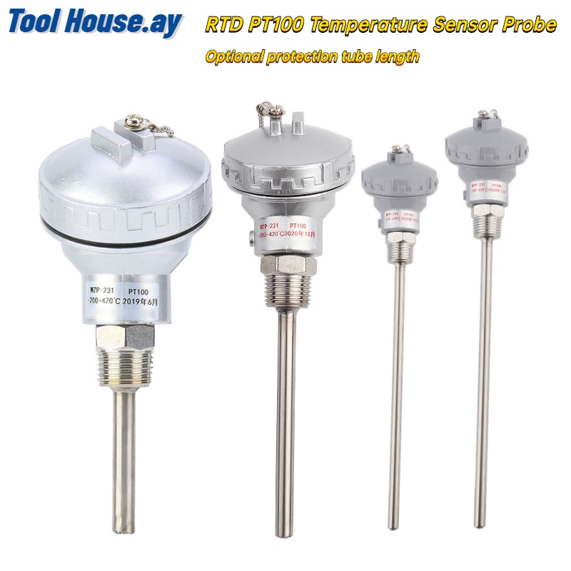 Rtd Pt100 เซ็นเซอร์วัดอุณหภูมิ Probe 1/2" Npt Thermocouple Termocouple สําหรับเทอร์โมคู่ ...