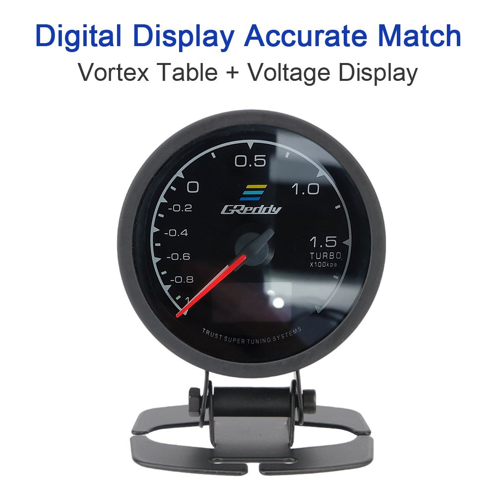 Racing Car Turbo Gauge Voltage Meter 7 Colors Back Light LCD Digital ...