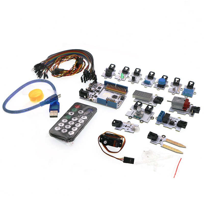 รวม เซ็นเซอร์ อิเล็กทรอนิกส์ เขียน โปรแกรม ไฟ LED SERVO IR SENSOR ARDUINO STARTER KIT (ABSOLUTE ...