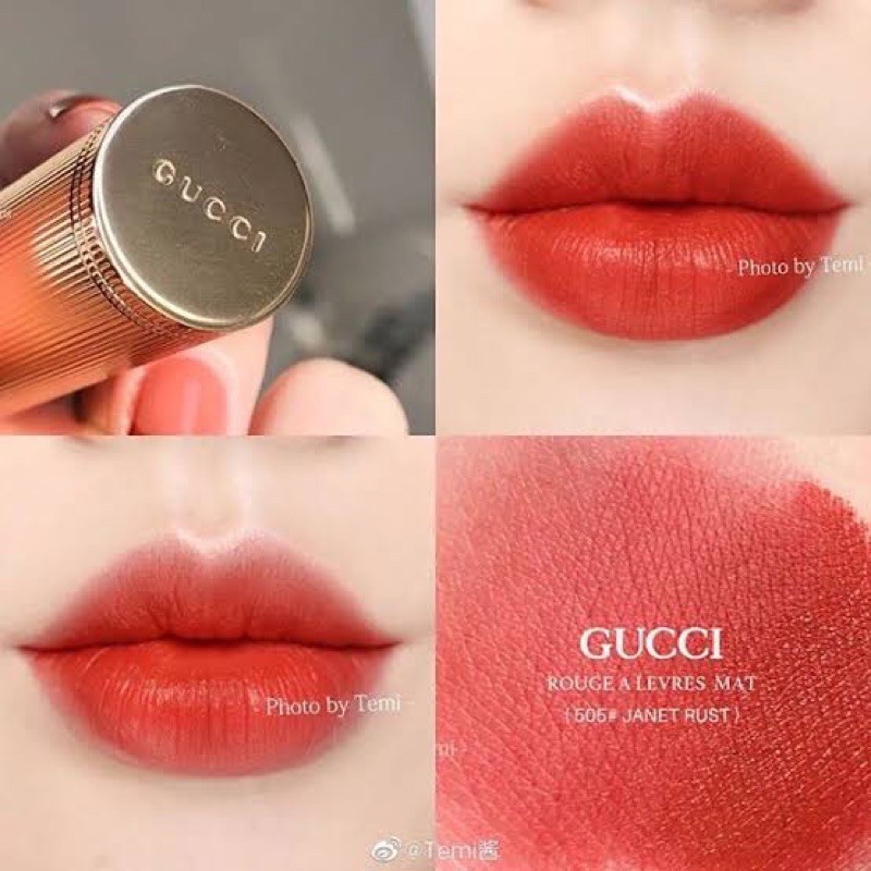 ลิปสติก Gucci ป้ายคิง Rouge A Levres Mat Lip Colour 3.5g. MAT SATIN ...