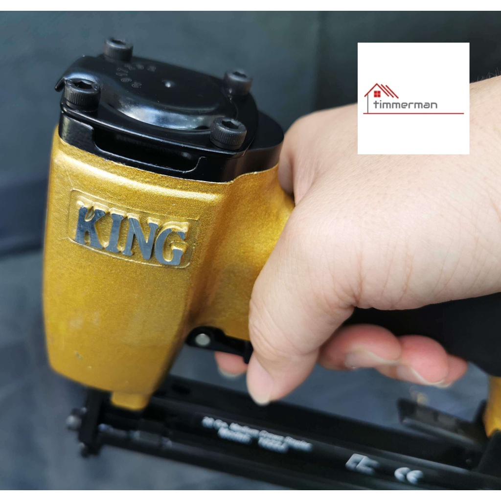 KING ปืนลม 1022J ขาคู่ ปืนยิงตะปู ปืนยิงลูกแม็ก สำหรับงานเฟอร์นิเจอร์ ...