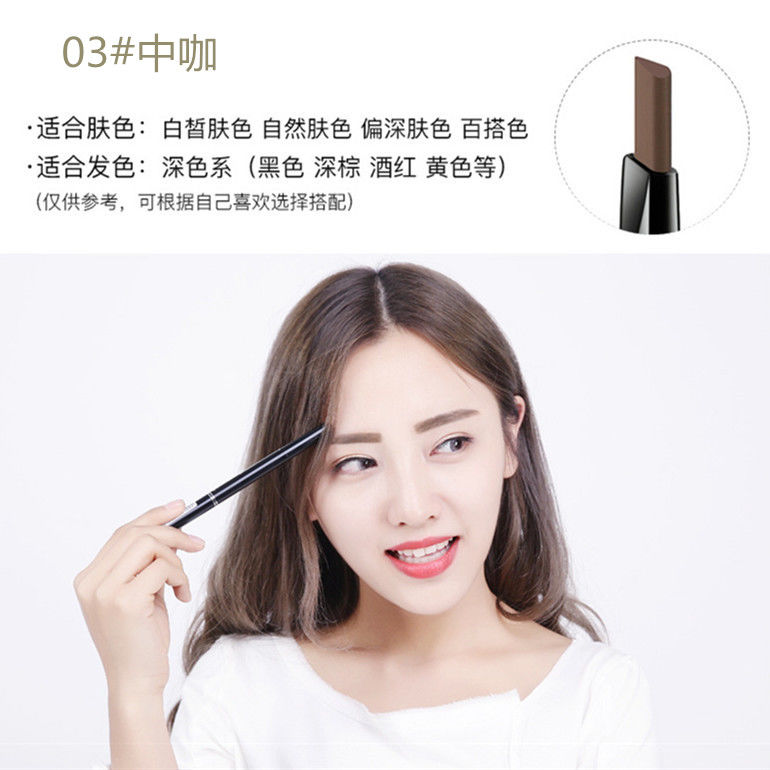 ดินสอเขียนคิ้วสองหัวชุดกันน้ำและกันเหงื่อติดทนนานสำหรับผู้เริ่มต้น oKKn ...