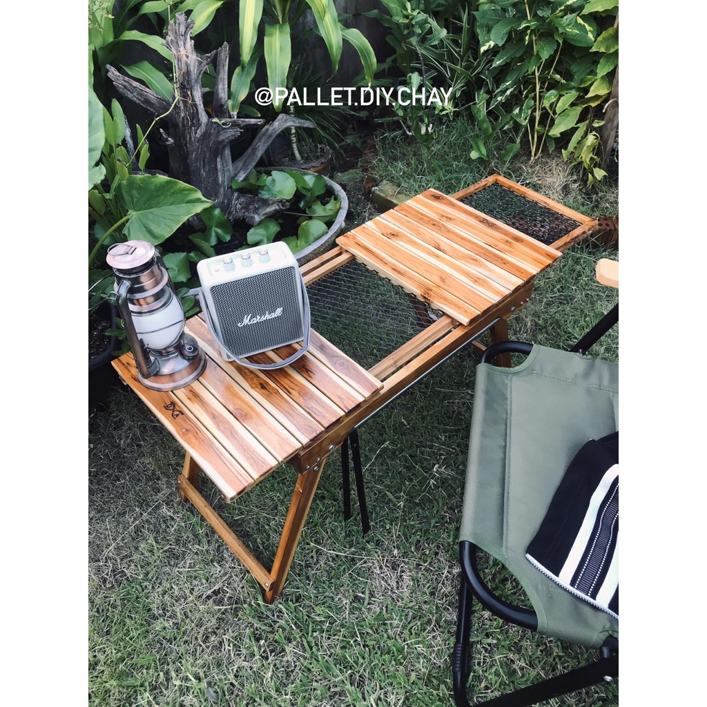 โต้ะ IGT DNA CAMP เป็นงานไม้สักทอง - pallet.diy.chay - ThaiPick