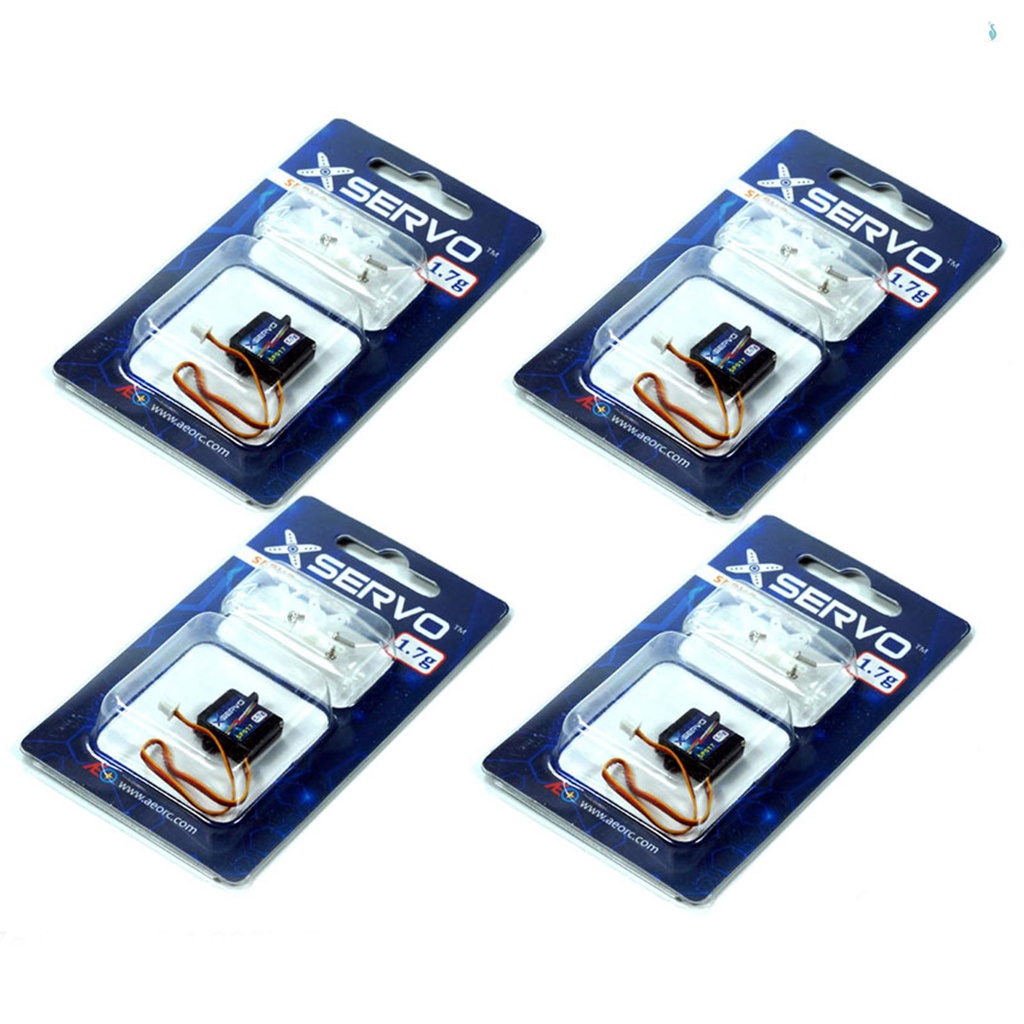 sprcmyAEO RC Micro 1.7g Anolog Servo 4pcs for Airplane Plane Helicopter ...