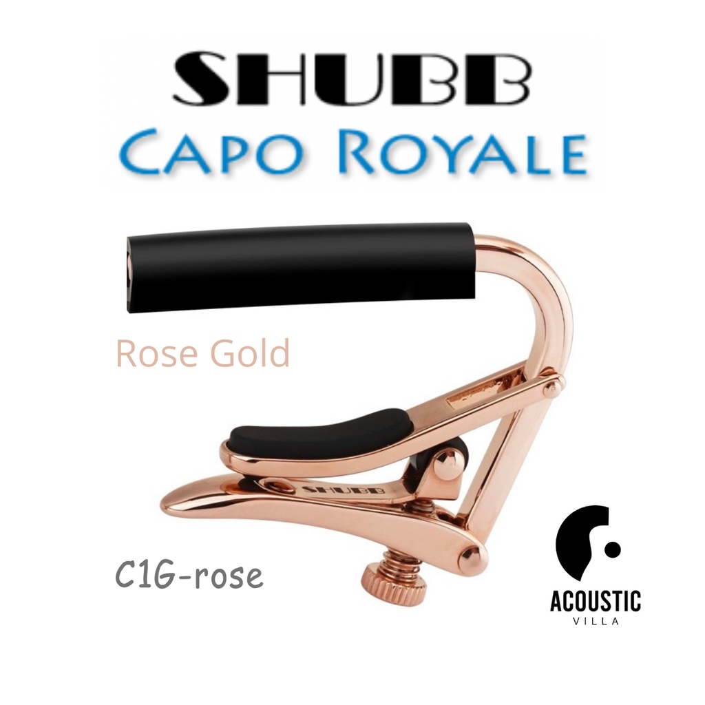 คาโป้ Shubb C1RG Capo Royale Rose Gold for Steel String Guitar - acousticvilla - ThaiPick