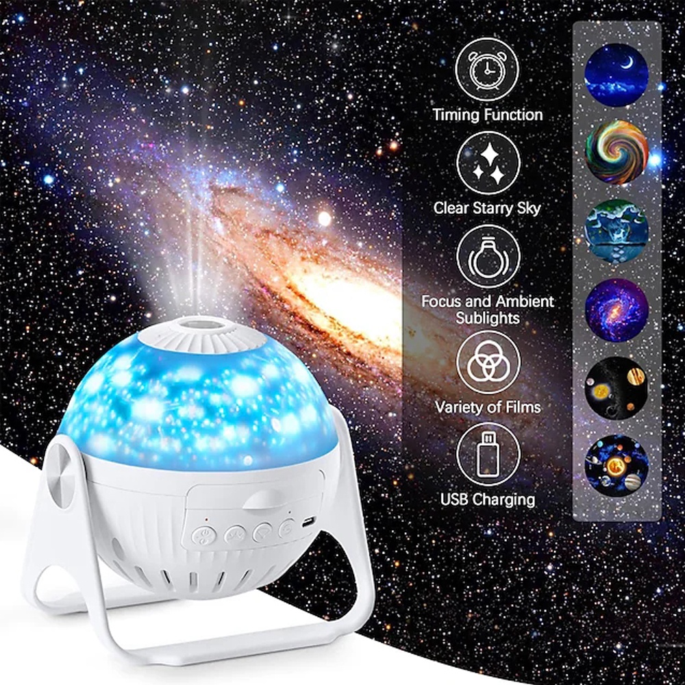 Planetarium Projector Lights LED Galaxy Star Projection Night Lamp 7 in ...