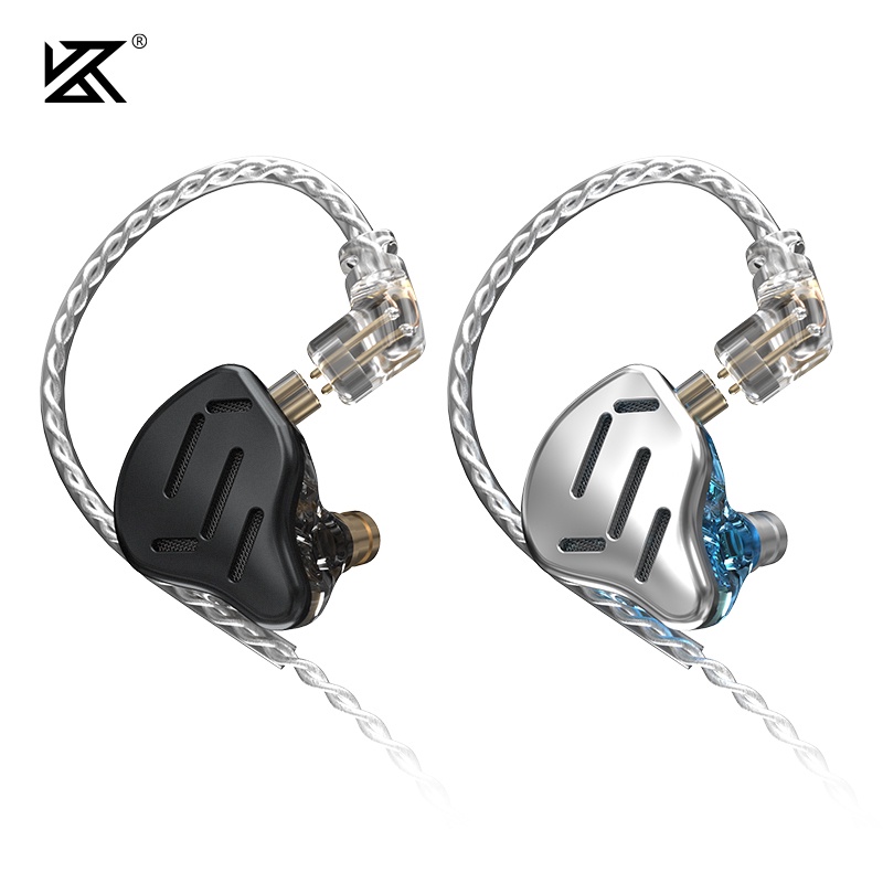 ชุดหูฟัง KZ ZAX 7BA+1DD Hybrid Inear Earhones Metal HIFI Headset 16 Drivers Unit Music Sort ...