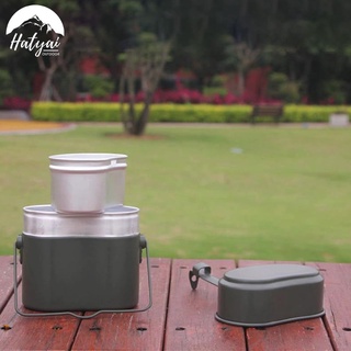 หม้อเดินป่า หม้อสนามอลูมิเนียม แบบทหารเยอรมัน | Aluminum Military ...
