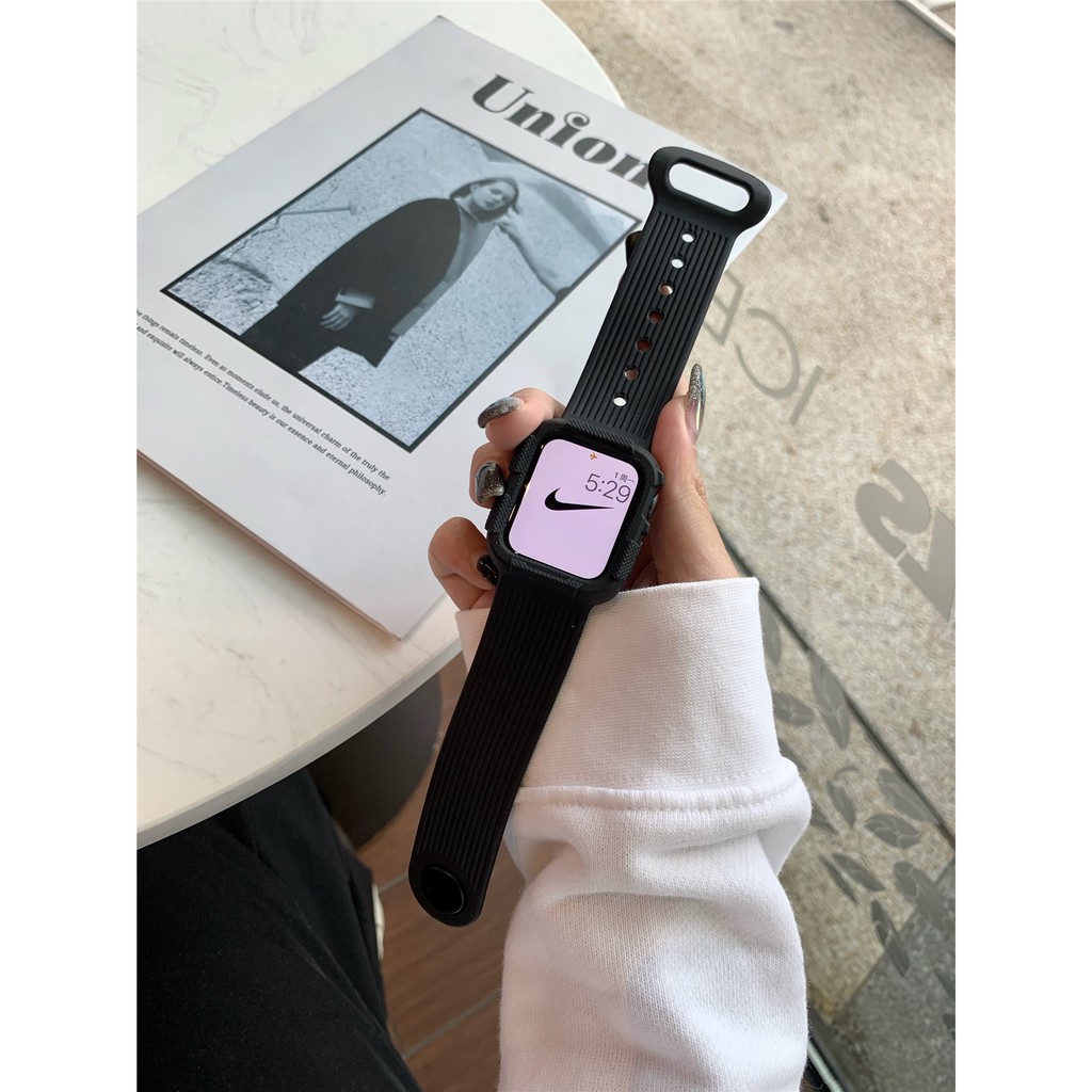 สาย applewatch ♧ใช้ได้กับ iwatch 12/3/4/5/6 ซิลิโคนกีฬารุ่นที่ Apple ...
