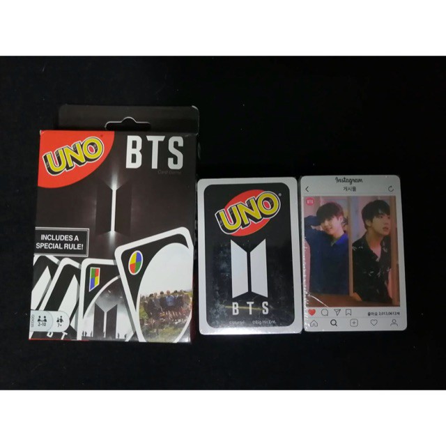 เล่นไพ่ เกมการ์ด การ์ดเกม UNO BTS Limited Black edition sBJm | Shopee ...