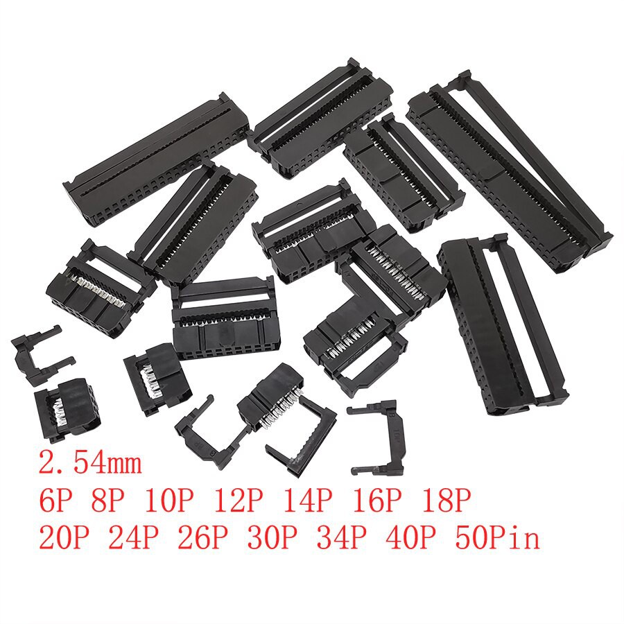 อะแดปเตอร์แจ็คหัวคู่ Fc 2.54 มม. Idc 6P / 8 / 10 / 12 / 14 / 16 / 18 / 20 / 24 / 26/30/34/40/50 ...