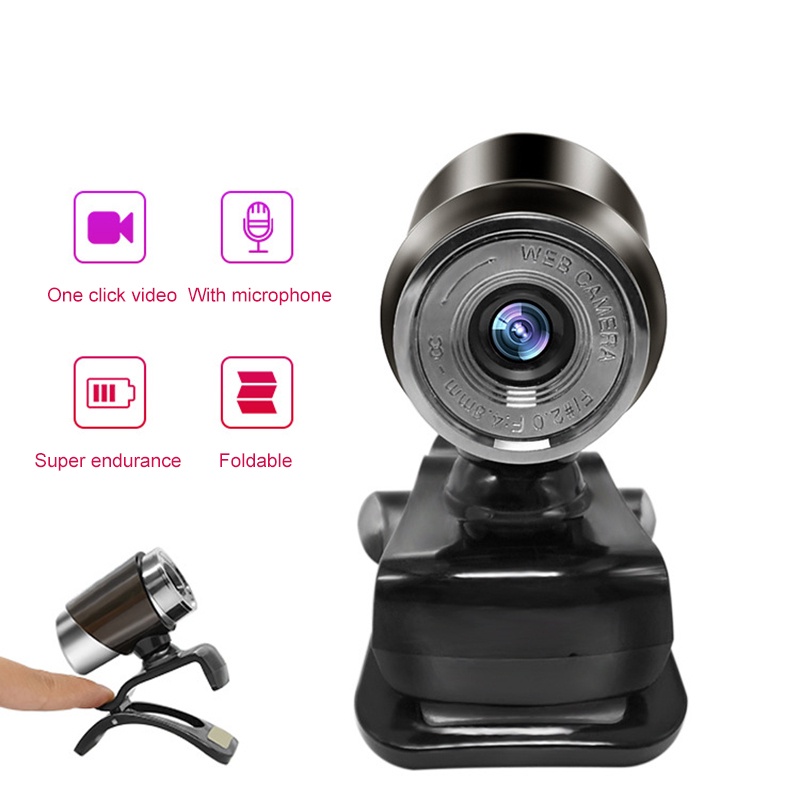 Auto Focus Webcam Mini Computer PC Web Camera With Microphone Rotatable ...