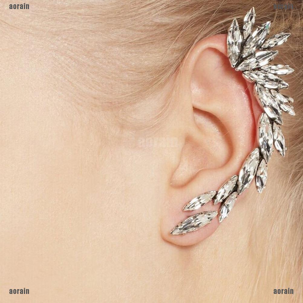 AG 1x Ear Clip Fashion Rhinestone Ear Cuffs Jewelry Clip On Earrings ...