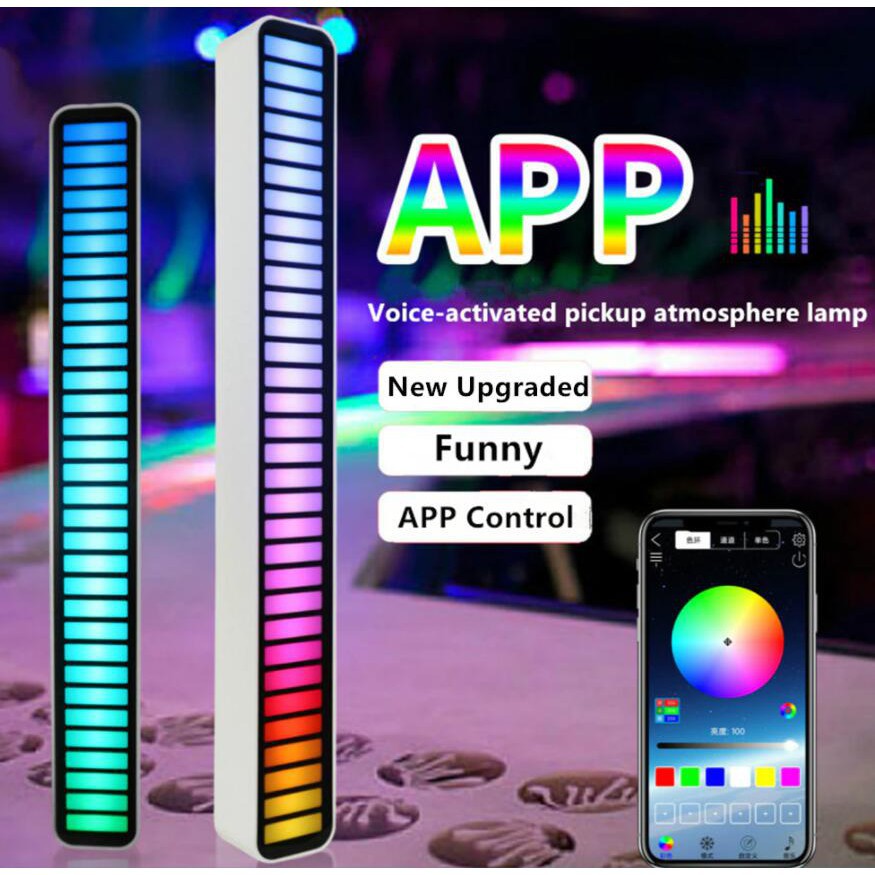 LED Sound Control Pickup Rhythm Lights Voice-activated Rgb Colorful Usb ...