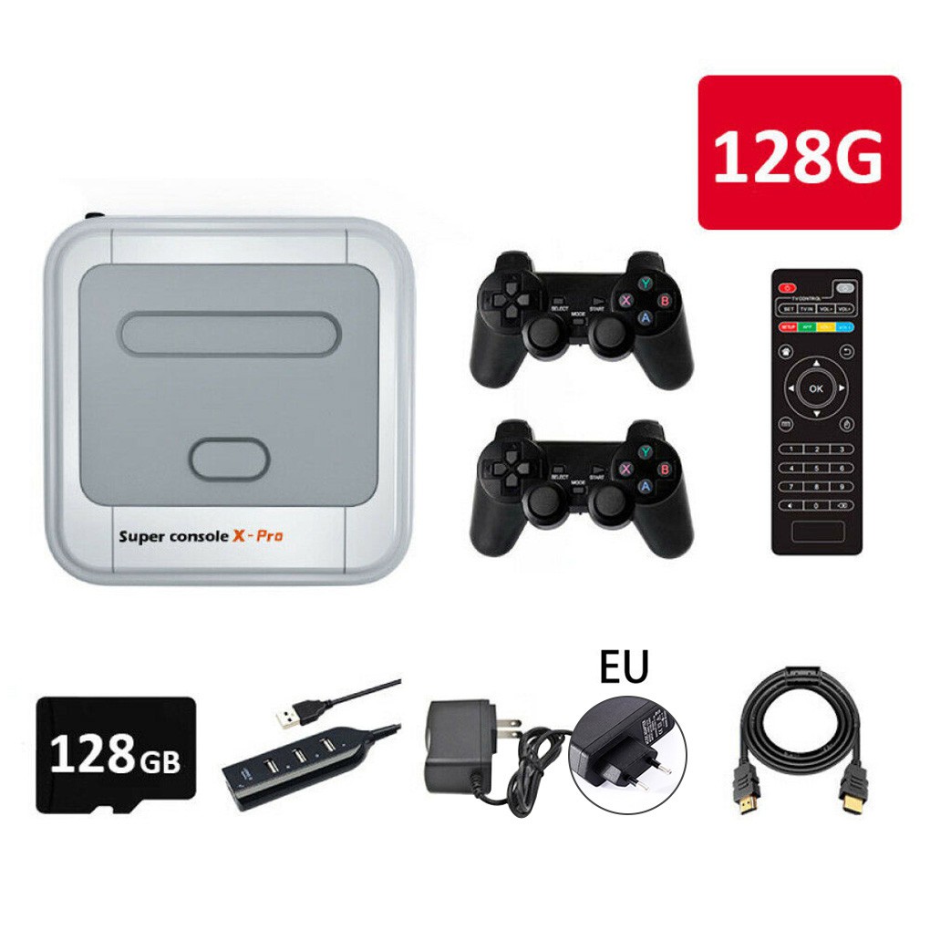 S905X WiFi 4K HD Super Console X Pro 50+ Emulator 50000+ Games Retro Mini TV Box Video Game ...