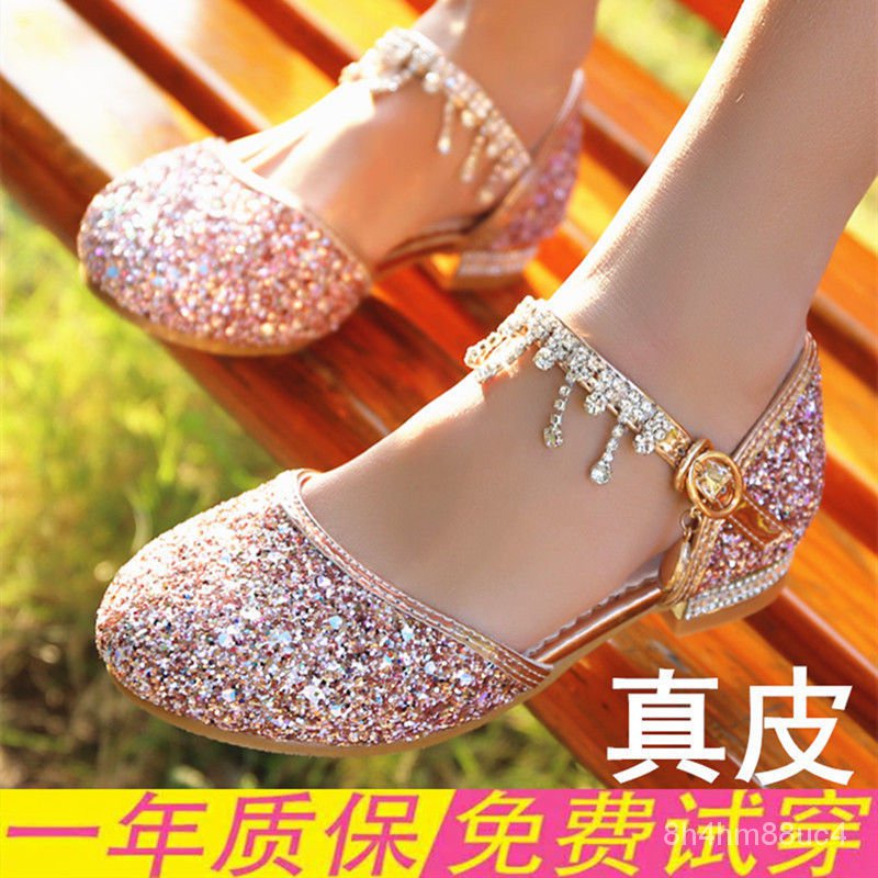 2021แสดงหนังเด็กรองเท้าส้นสูงใหม่เป่าโถวฤดูร้อนสาวรองเท้าแตะแฟชั่น ...