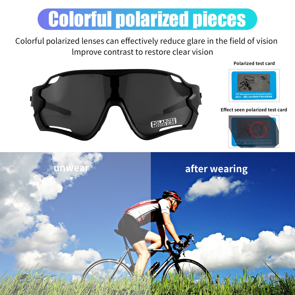 2020 Outdoor Sports Polarized Cycling Glasses Road Bike Glasses ...
