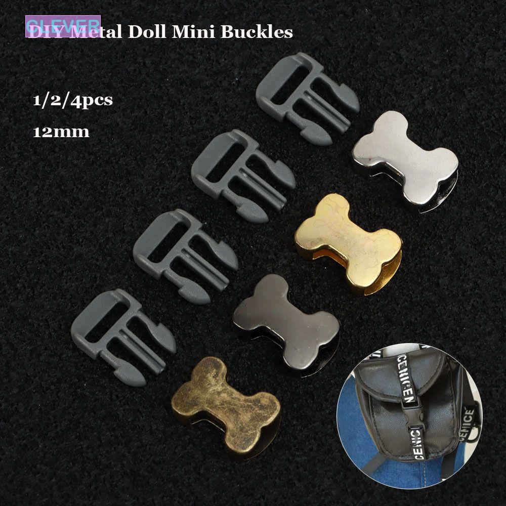 CLEVER 1/2/4pcs Metal Mini Buckle DIY Bracelet Dog Collar Strap Doll ...