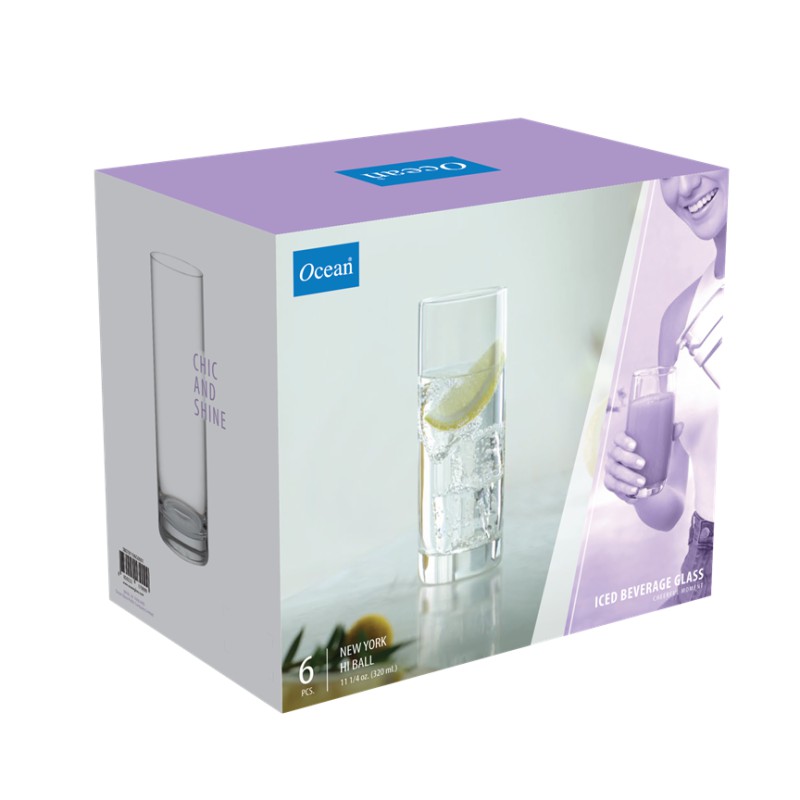 OCEAN แก้วน้ำ NEW YORK HI BALL 320 ML. (Pack of 6) - oceanglass ...