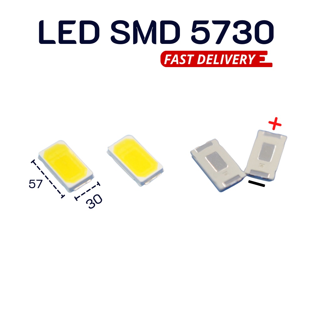 LED SMD 5730 0.5W แสงสีขาว จำนวน 50 ชิ้น - epsilon_official - ThaiPick