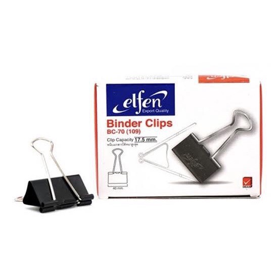 คลิปหนีบกระดาษ Clip ยี่ห้อ Elfen พร้อมจำหน่าย No.108 - 112 บรรจุ กล่อง ...