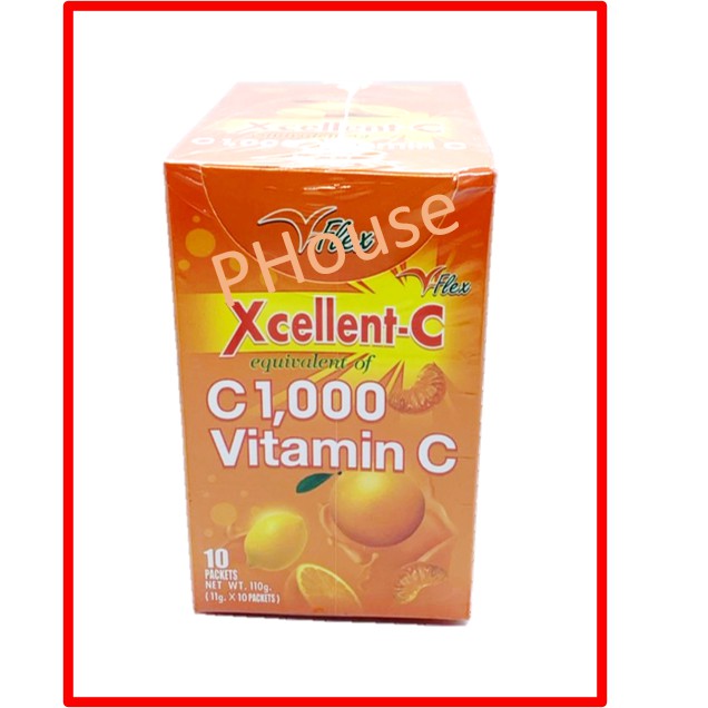 V-flex XCELLENT-C Vitamin C 1,000 วิตามินซี 10ซอง/กล่อง HOF xcellent-c ...