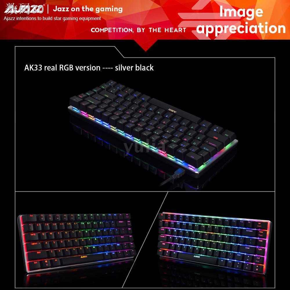 【ข้อเสนอพิเศษ】♚☼New AJAZZ AK33 Linear Action Mechanical Keyboard Gaming ...