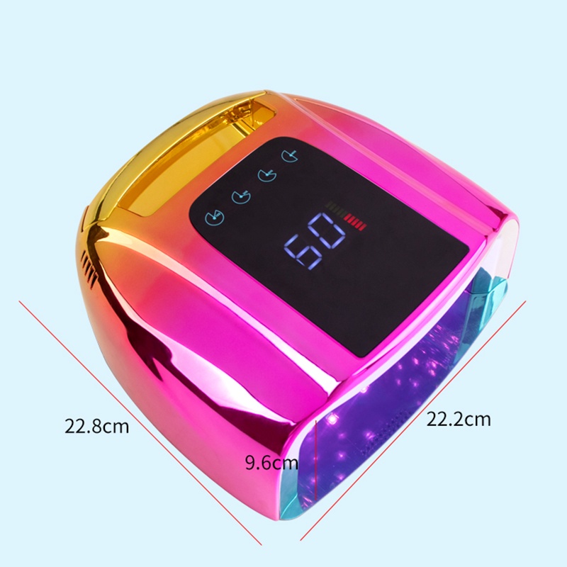 2022 New Rechargeable Nail Lamp UV LED with Handle Cordless Pedicure ...