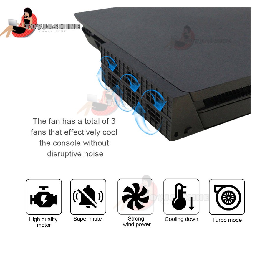 PS4 Slim External Super Cooling Fan Turbo Cooler - พัดลมระบายความร้อน ...