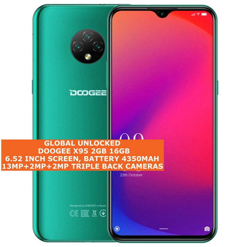 DOOGEE X95 Android 10 6.52 Display MTK6737 16GB ROM Dual SIM 4G-LTE ...