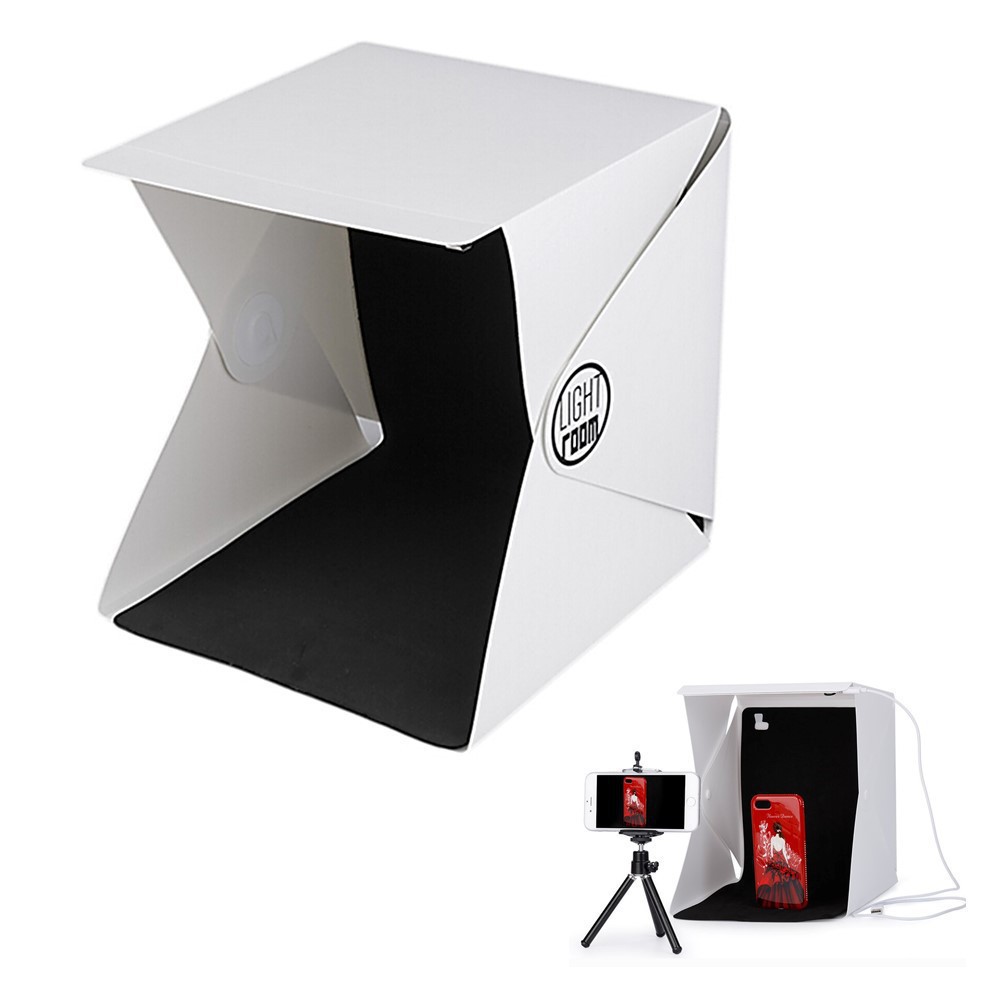LIGHTROOM Mini Photo Studio Box Photography Studio Backdrop LED Light ...