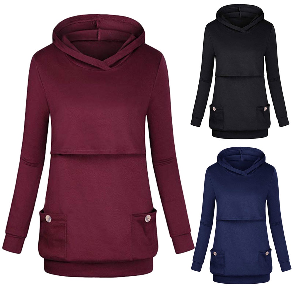 Mikeeeเสื้อกันหนาวแขนยาวมีฮู้ดลายทางสําหรับผู้หญิง - mikeee1.th - ThaiPick