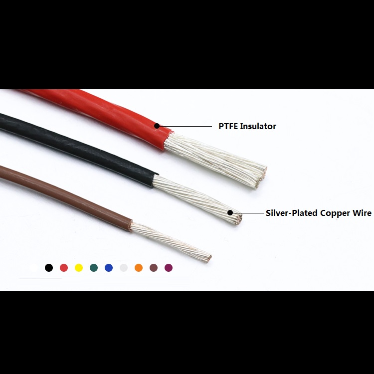 5Meter- 30AWG Silver Plated Wire OD0.68mm Soft PTFE Insulate Electron Cable OFC Copper High ...