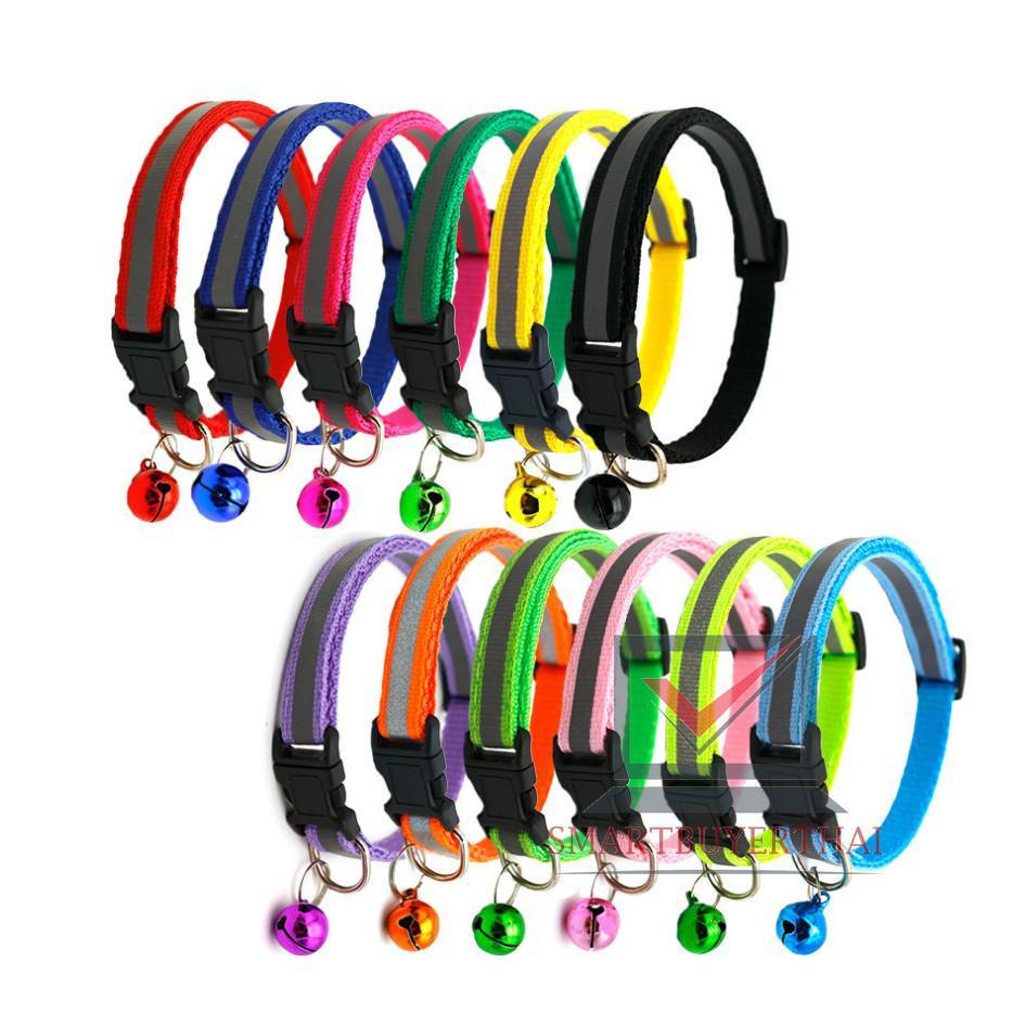 ลอกคอสัตว์เลี้ยง ปลอกคอหมาปลอกคอแมว มีสีเทาสะท้อนแสงมี 12 สี ปรับขนาด ...