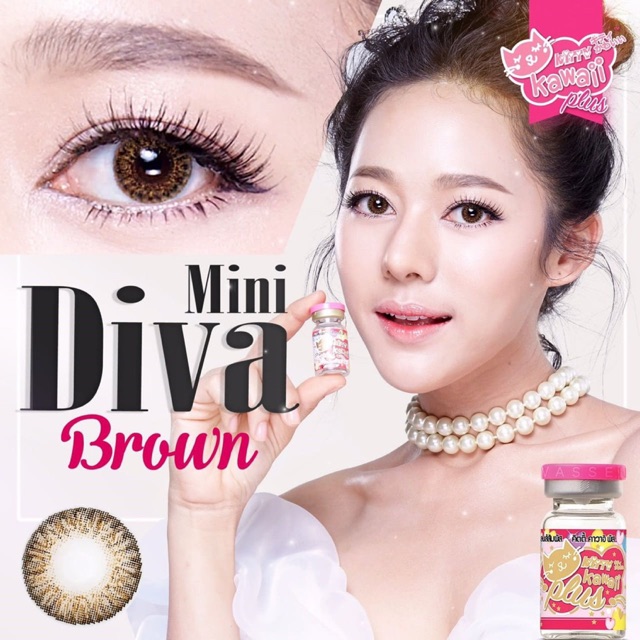 Mini diva brown พร้อมส่งค่าสายตา (kittykawaii) - hiso_gals - ThaiPick