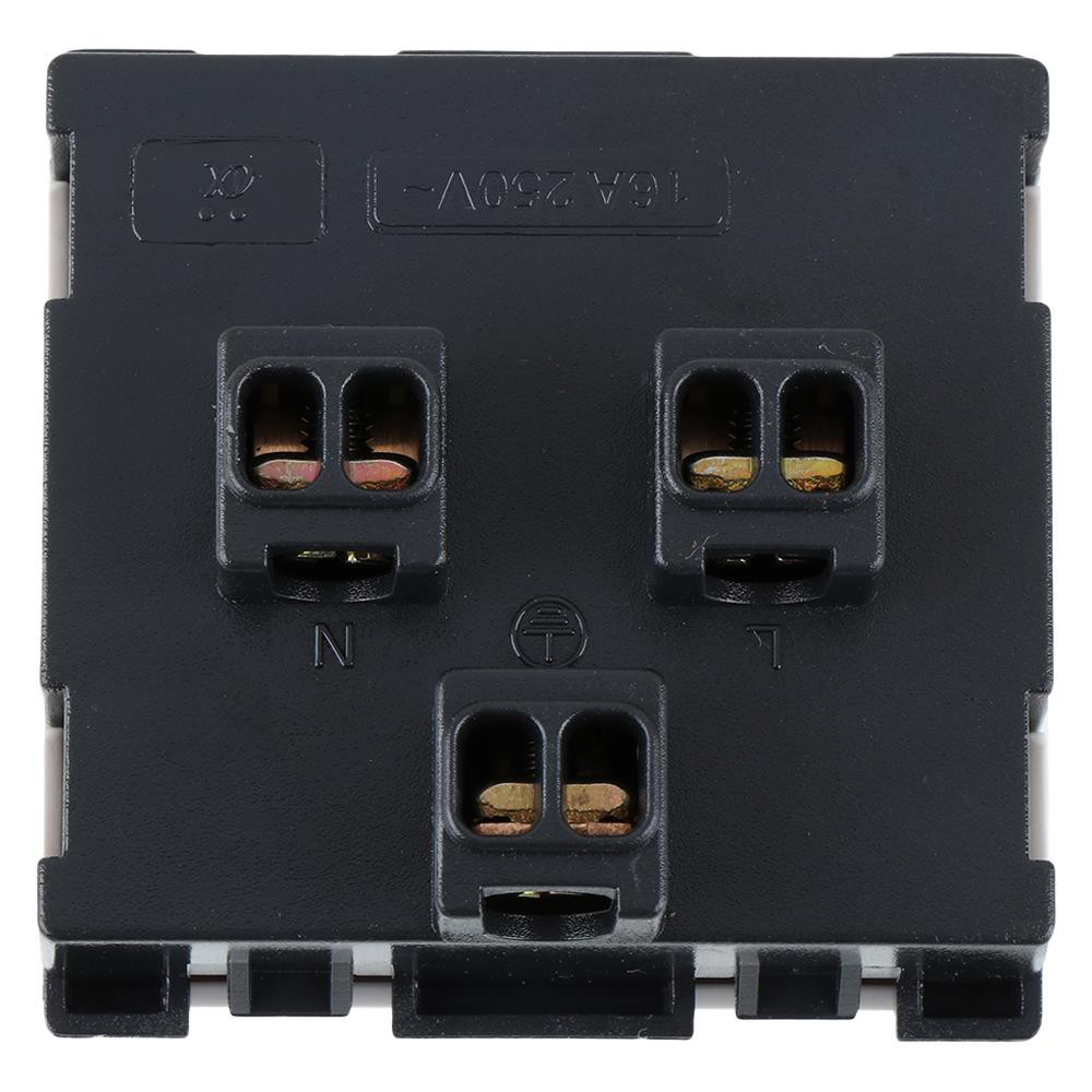 เต้ารับเดี่ยว 3 ขากลมแบน HACO AP-U132 สีขาว SINGLE SOCKETS 3P UNIVERSAL ...
