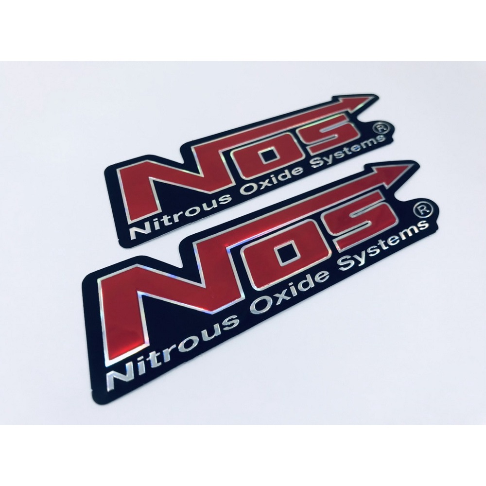 สติ๊กเกอร์ NOS สีแดง สติกเกอร์ แต่งรถ JDM Racing ติดรถ รถยนต์ รถ ...