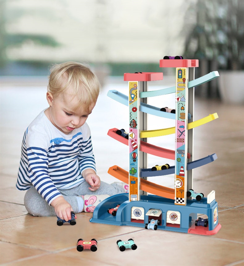 Racing Slide Track Car Baby Toys 0 36 Months 12 Months Toddlers Kids ...