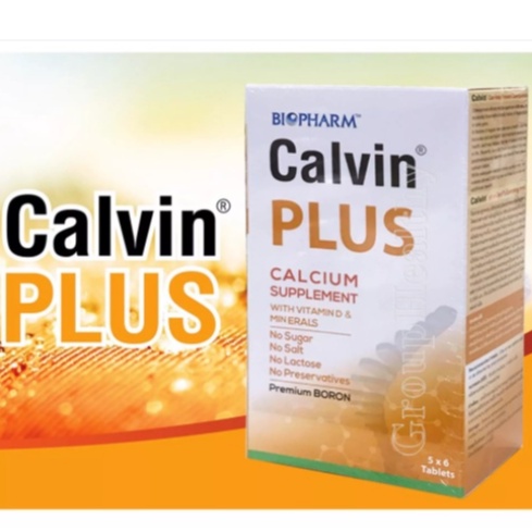Biopharm Calvin Plus ไบโอฟาร์ม แคลวิ่น พลัส แคลเซียมเพิ่มวิตามินและแร่ ...