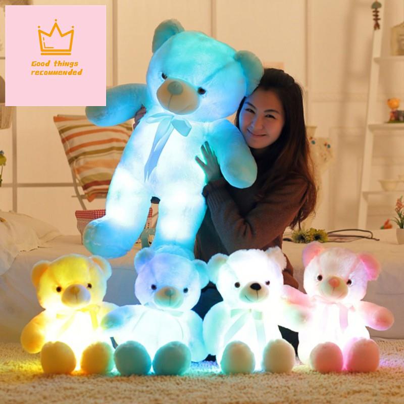 ღ50cm Cute LED Colourful Glowing Teddy Bear Light up Plush Stuffed Toy ...