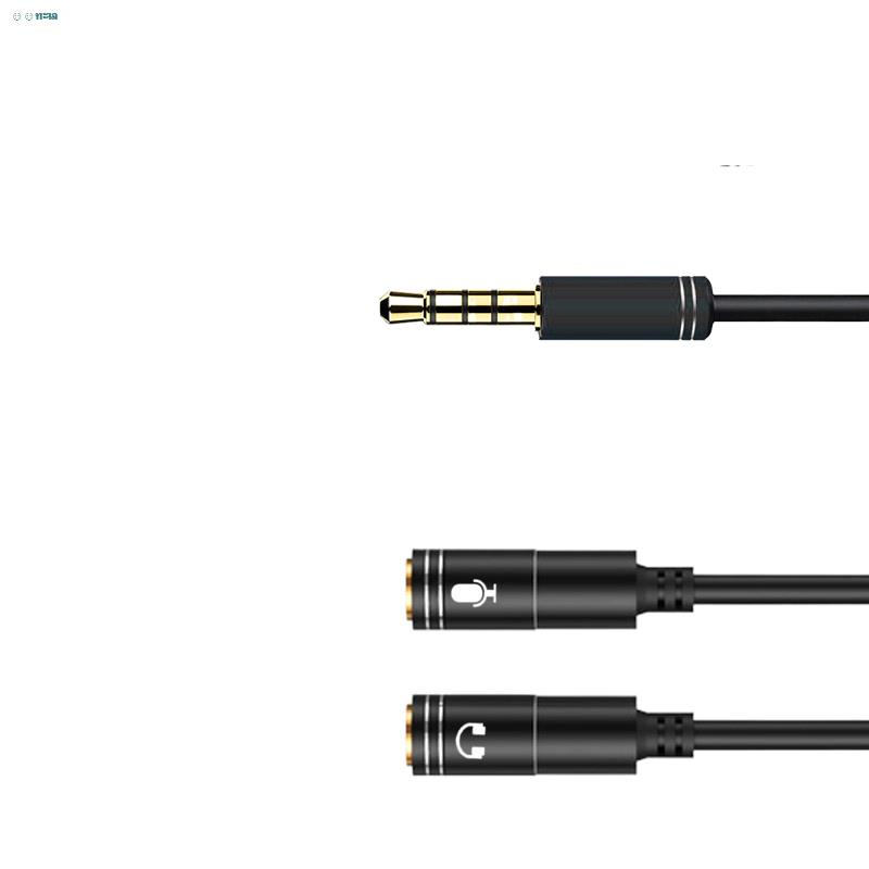 จัดส่งได้ตลอดเวลาสายแยกเสียงและไมค์ ช่องต่อหูฟัง 1 ออก 2 Audio Stereo Y ...